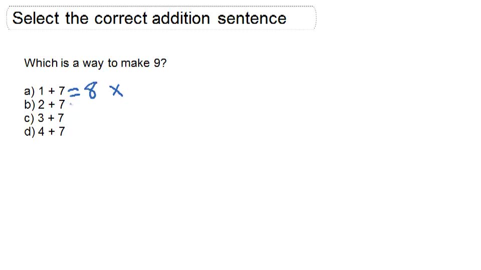 Selecting the Correct Addition Sentence ( Video ) | Arithmetic | CK-12 ...