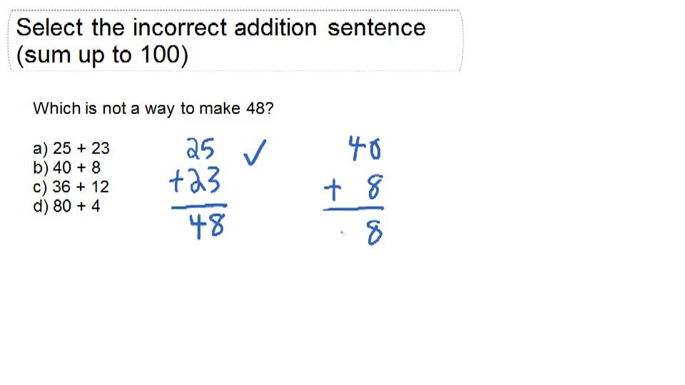 Addition (sum up to 100) - Example 5 ( Video ) | Arithmetic | CK-12 ...