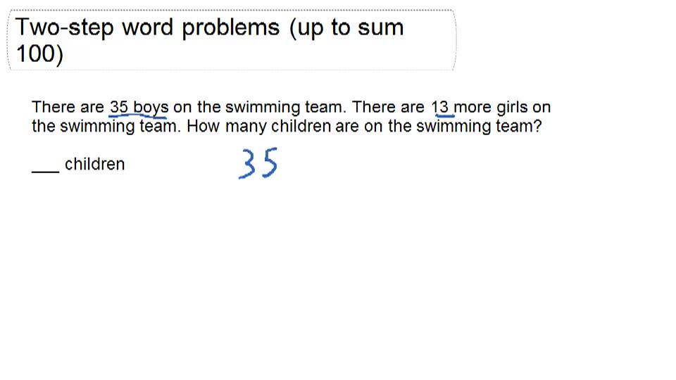 Two-step Addition (Sums to 100) - Word Problems ( Video ) | Arithmetic | CK-12 Foundation