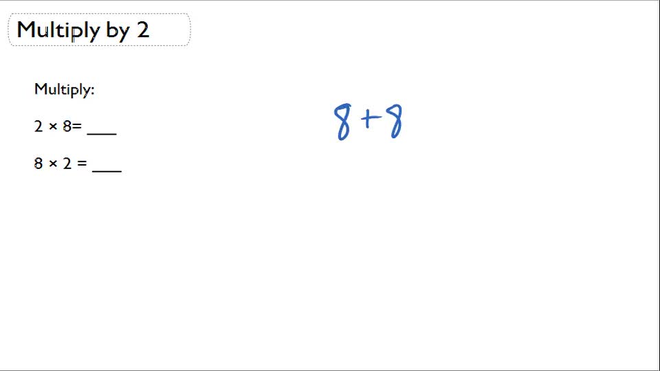Multiplying by 2 ( Video ) | Arithmetic | CK-12 Foundation