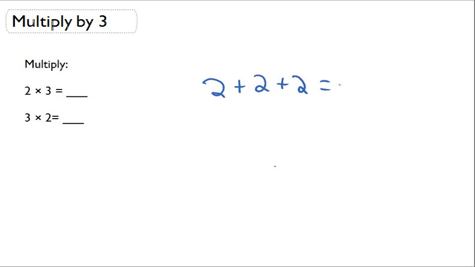 Multiplying by 3 ( Video ) | Arithmetic | CK-12 Foundation