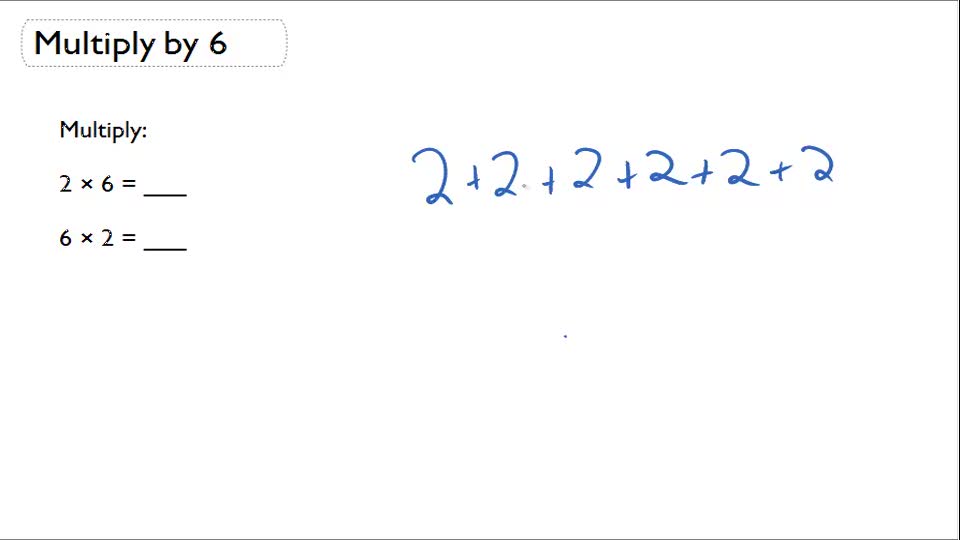 Multiplying by 6 ( Video ) | Arithmetic | CK-12 Foundation