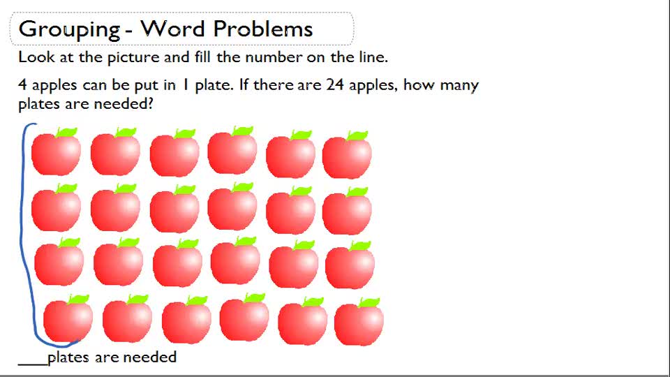 Grouping with Illustrations - Word Problems ( Video ) | Arithmetic | CK ...