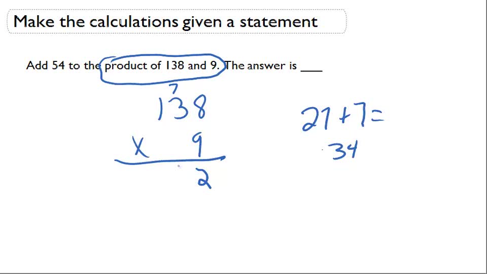 Calculating Given a Statement ( Video ) | Arithmetic | CK-12 Foundation