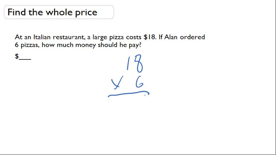 Finding the Total Price - Multiplication ( Video ) | Arithmetic | CK-12 ...