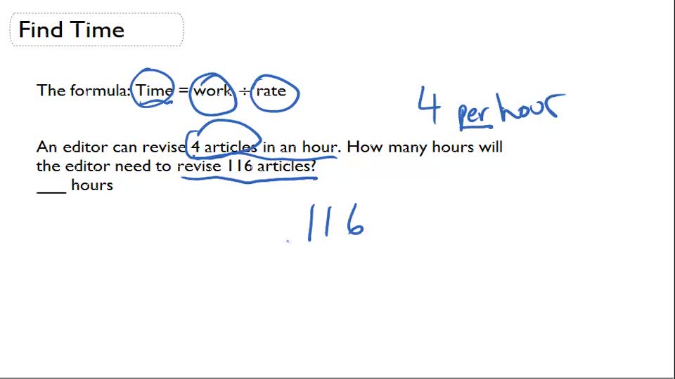 Dividing to Find the Time ( Video ) | Arithmetic | CK-12 Foundation
