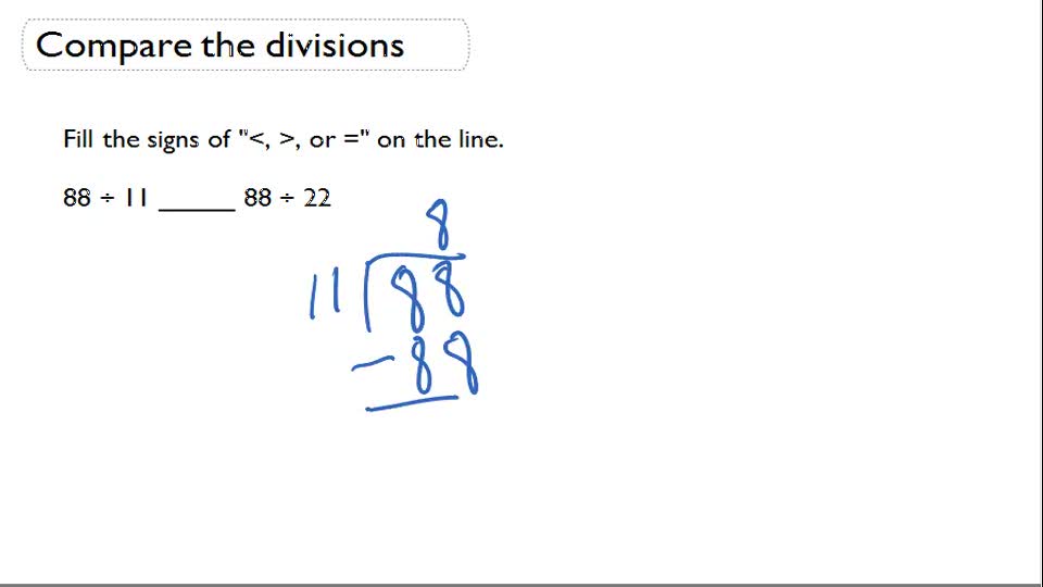 Comparing the Divisions ( Video ) | Arithmetic | CK-12 Foundation