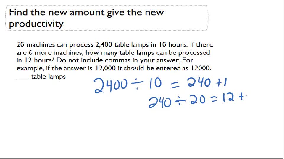 Finding the New Amount Given the New Products - Word Problems ( Video ...