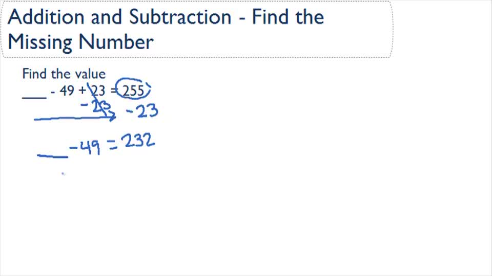 Adding and Subtracting - Missing Number ( Video ) | Arithmetic | CK-12 ...