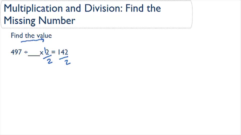 Multiplying and Dividing - Missing Number ( Video ) | Arithmetic | CK ...