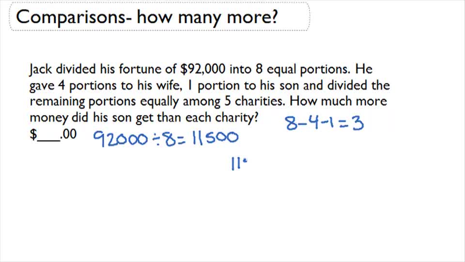 Multi-step Multi-operation word problems - Example 4 ( Video ...