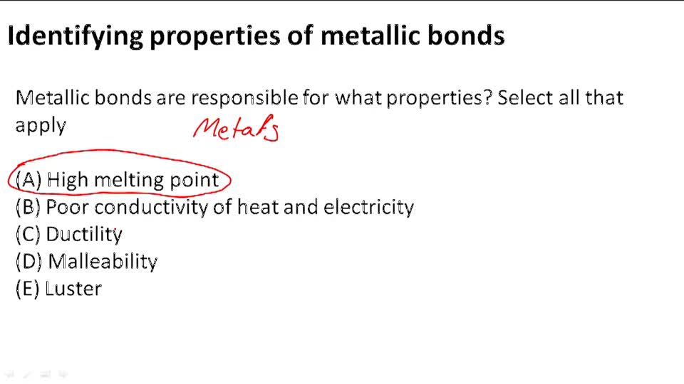 Metallic Bonds - Example 1 ( Video ) | Chemistry | CK-12 Foundation