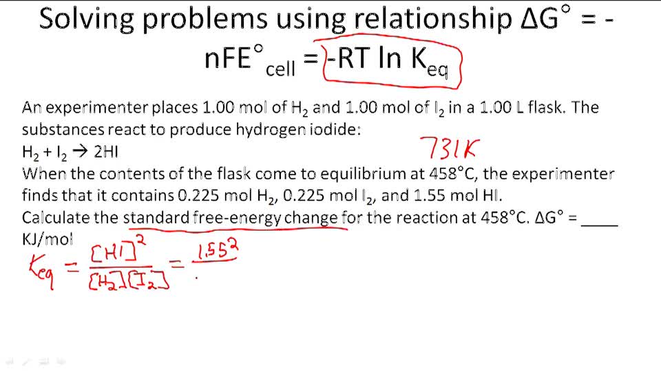 Thermodynamics of Redox Reactions - Example 2 ( Video ) | Chemistry ...