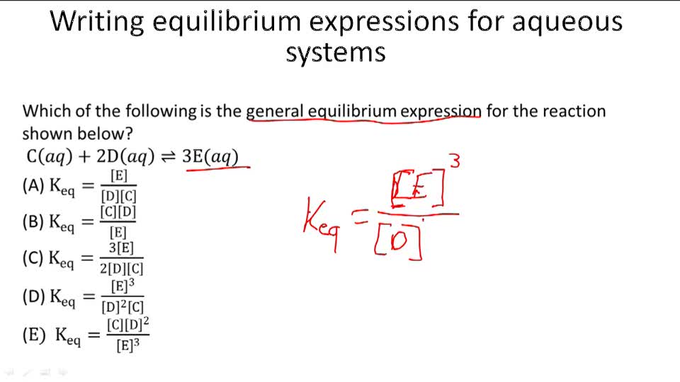 Law of Mass Action - Example 2 ( Video ) | Chemistry | CK-12 Foundation
