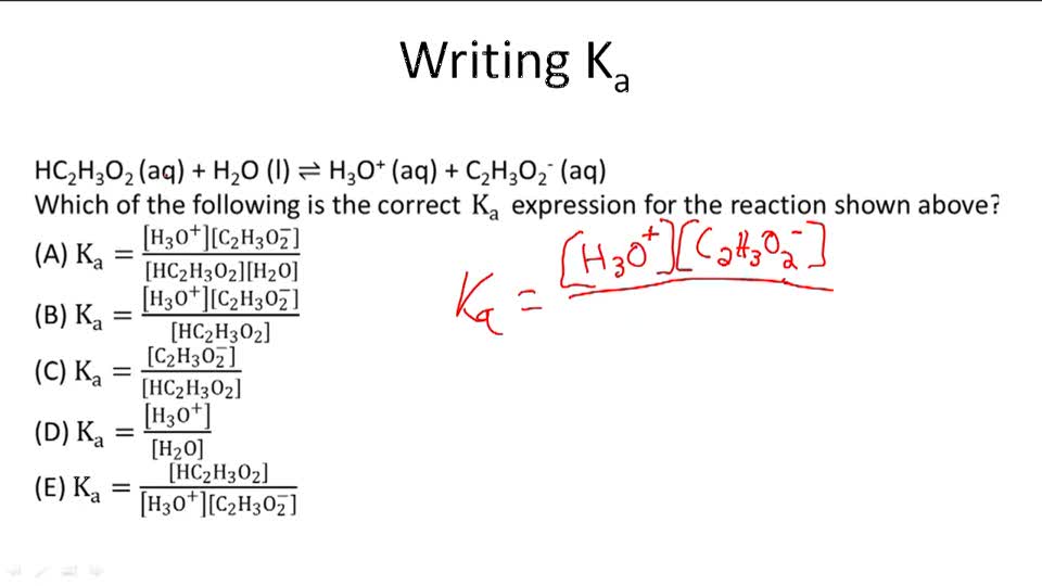 K a K b PK a And PK b Example 1 Video Chemistry CK 12