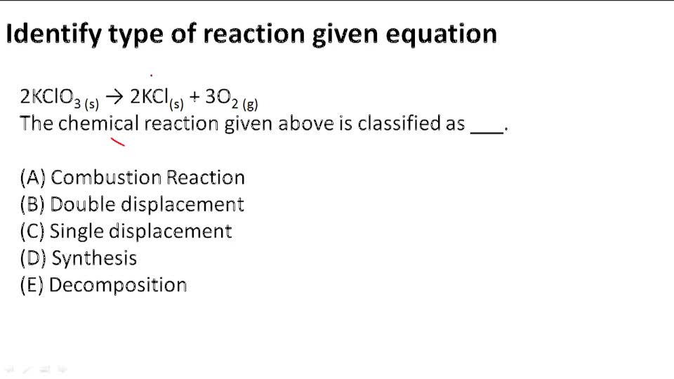 Recognition of Reactions - Example 1 ( Video ) | Chemistry | CK-12 ...