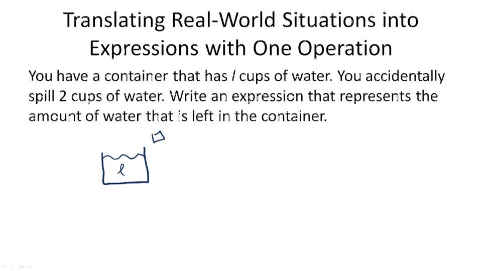Translating Real-World Situations into Expressions - Example 1 ( Video ...