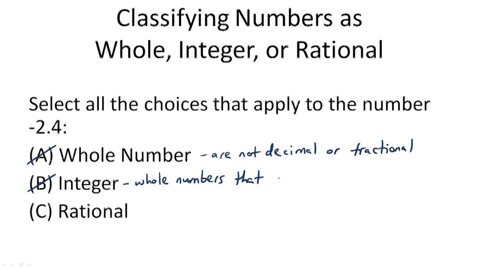 Classifying and Ordering Numbers - Example 1 ( Video ) | Algebra | CK ...