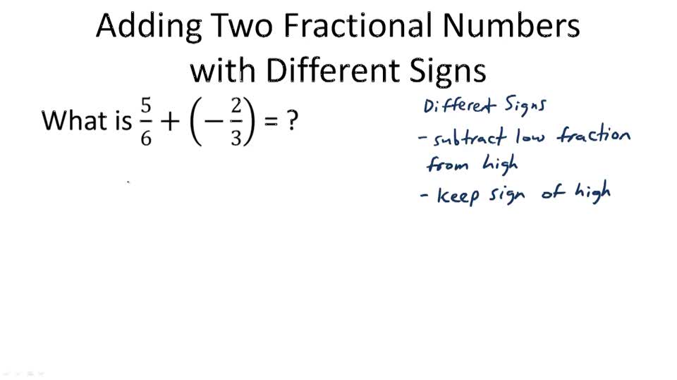Adding Fractional Numbers - Example 2 ( Video ) | Algebra | CK-12 ...