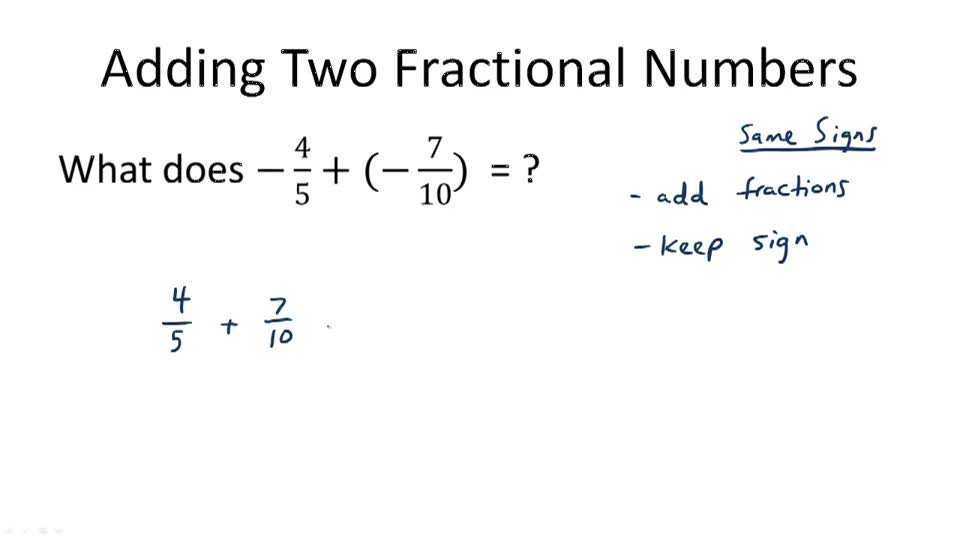 Adding Fractional Numbers - Example 3 ( Video ) | Algebra | CK-12 ...