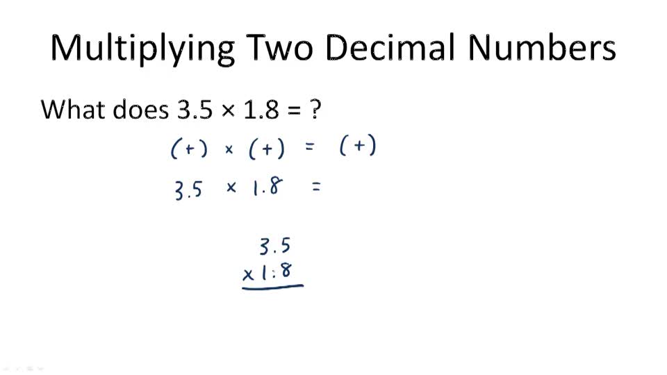 Multiplying Decimal Numbers - Example 1 ( Video ) | Algebra | CK-12 ...