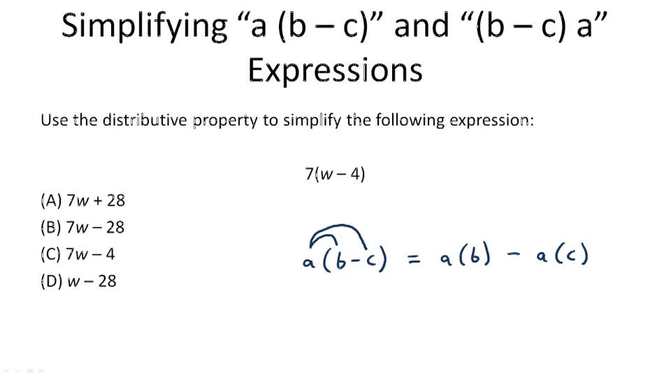 Simplifying Expressions by Distributing Positive Values - Example 2 ...