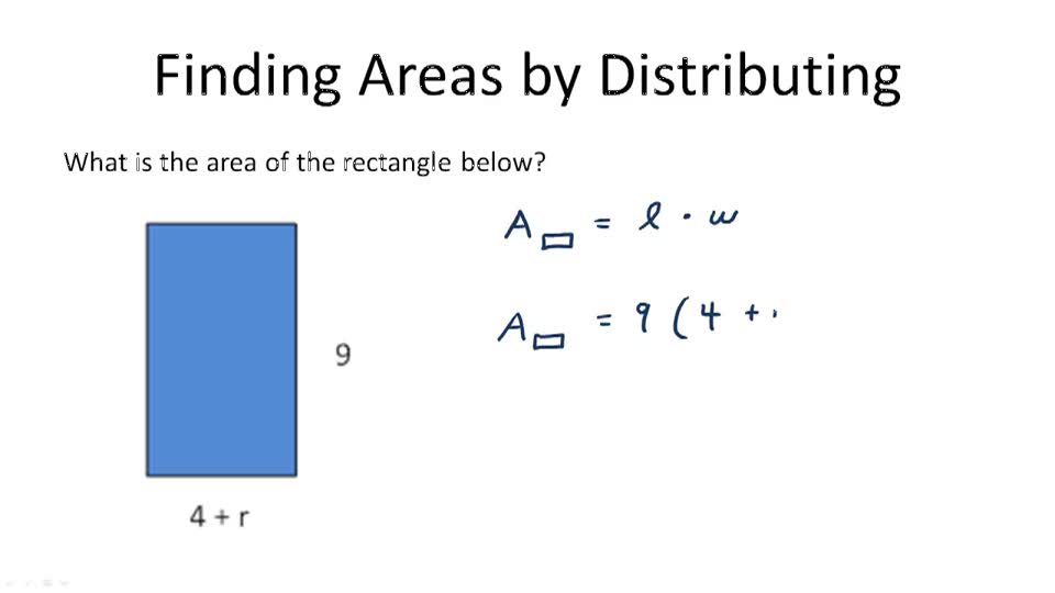 Applying the Distributive Property to Geometry - Example 2 ( Video ...