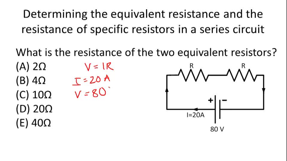 Ohm's Law Problems for Series Circuits - Example 3
