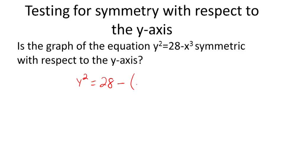 Testing for and Using Symmetry - Example 2 ( Video ) | Algebra | CK-12 ...