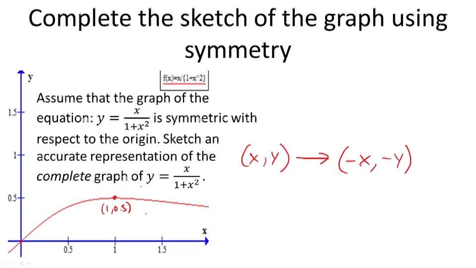 Testing For And Using Symmetry Example 4 Video Algebra Ck 12 Foundation