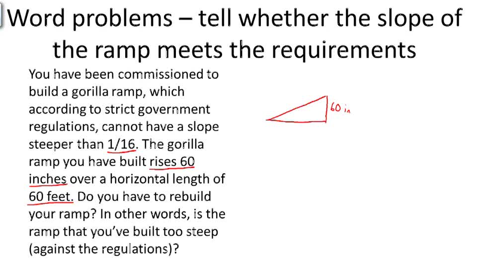 Using Slope as a Ratio and Rate of Change - Example 1 ( Video ...