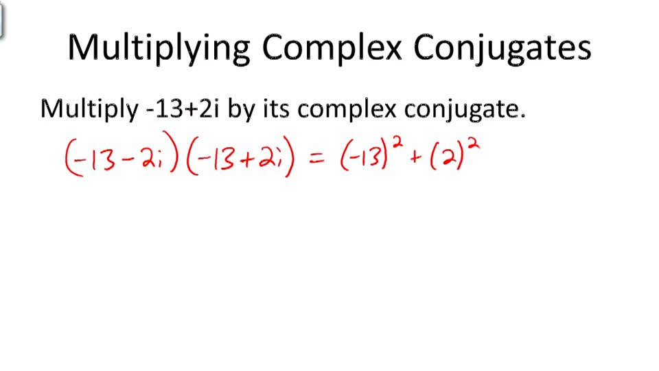 Complex Conjugates - Example 1 ( Video ) | Trigonometry | CK-12 Foundation