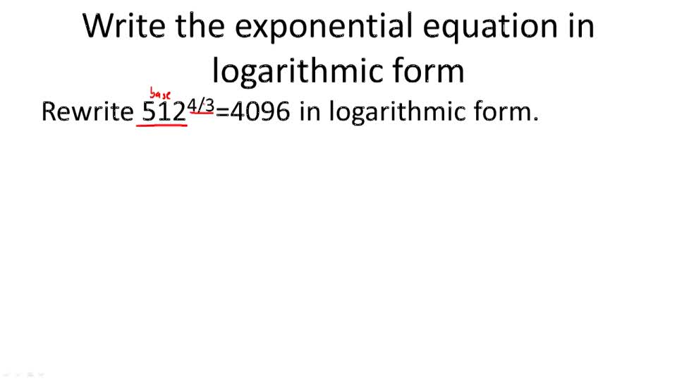Logarithmic and Exponential Equations - Example 2 ( Video ) | Algebra ...