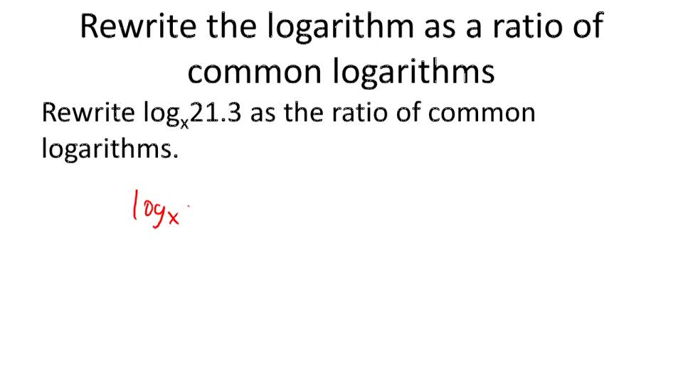 Change of Base Formula - Example 1 ( Video ) | Calculus | CK-12 Foundation