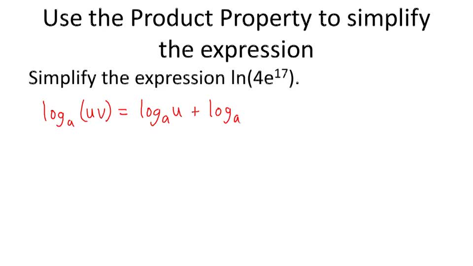 Properties of Logarithms - Example 1 ( Video ) | Calculus | CK-12 ...