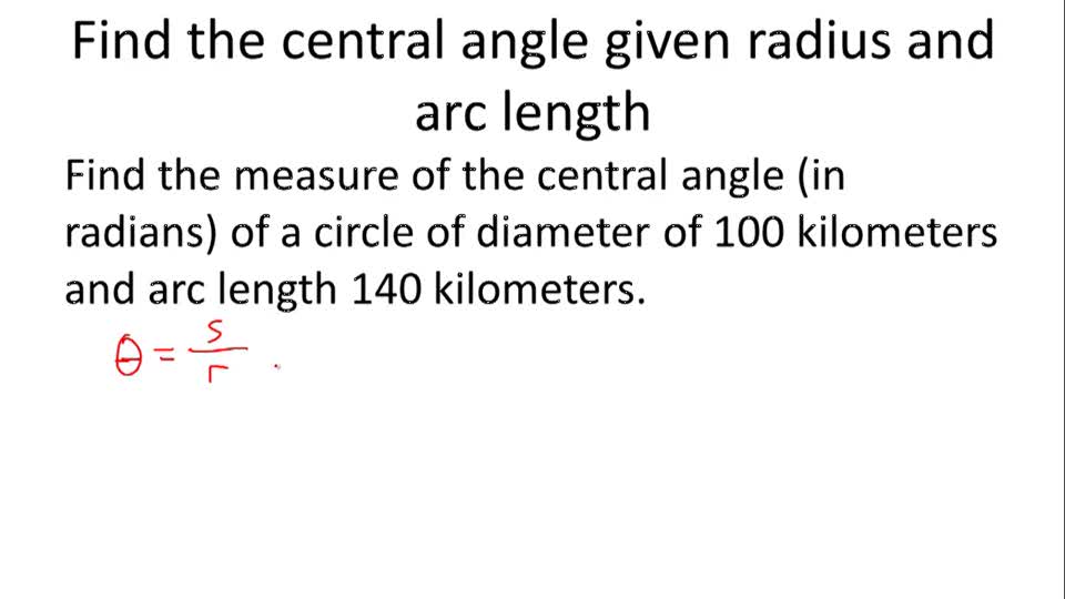 Arc Length, Area of Sector, Linear Speed, and Angular Speed - Example 2 ( Video ) | Trigonometry ...