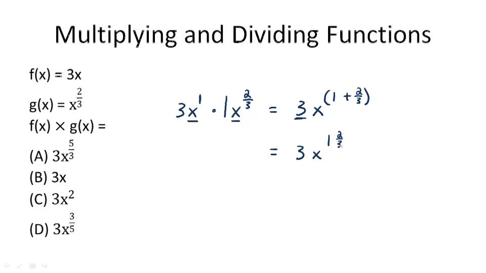 Performing Operations on Functions - Example 2 ( Video ) | Algebra | CK ...
