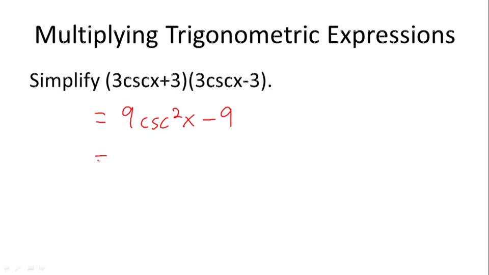 Using Fundamental Trigonometric Identities - Example 4 ( Video ...