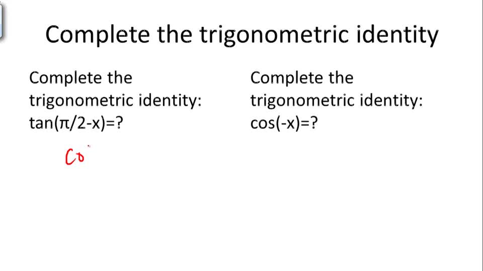 Verifying Trigonometric Identities - Example 1 ( Video ) | Trigonometry ...