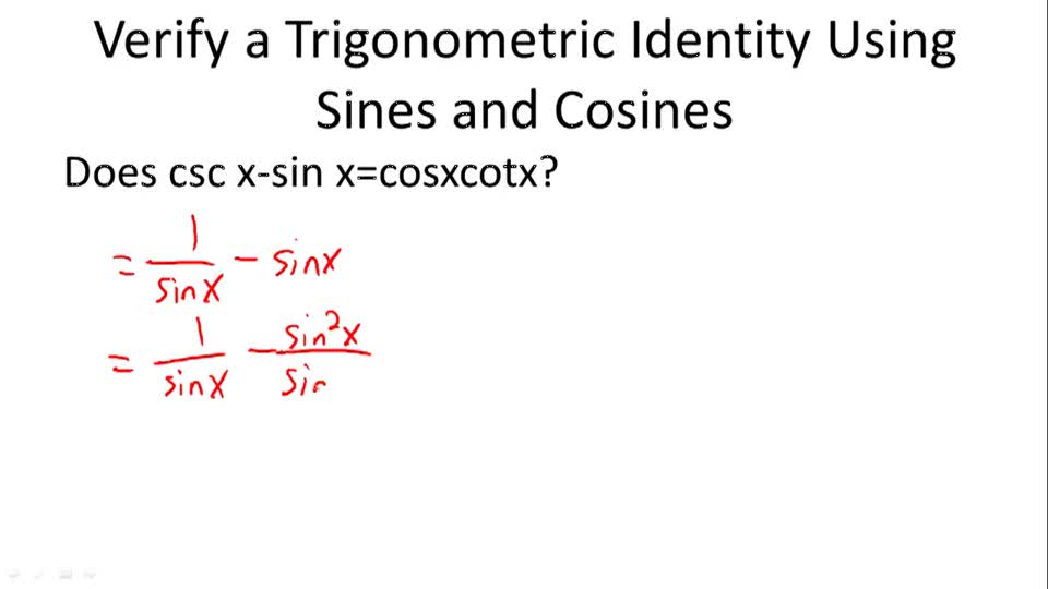 Proofs of Trigonometric Identities | CK-12 Foundation