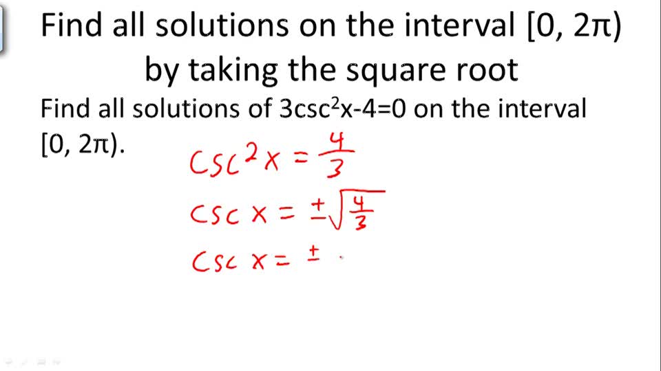 Solving Trigonometric Equations Example 2 Video Trigonometry 6317