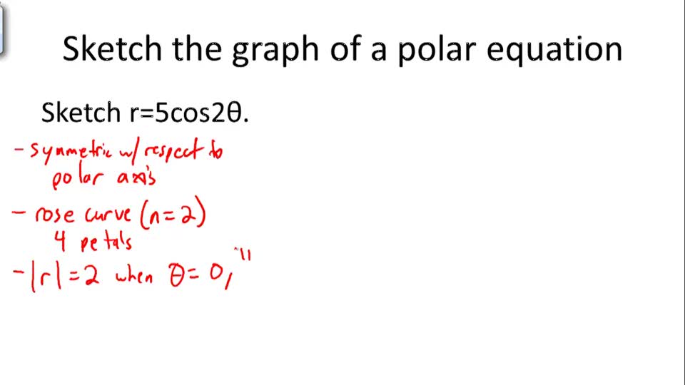 Graphing Polar Equations - Example 3 ( Video ) | Trigonometry | CK-12 Foundation