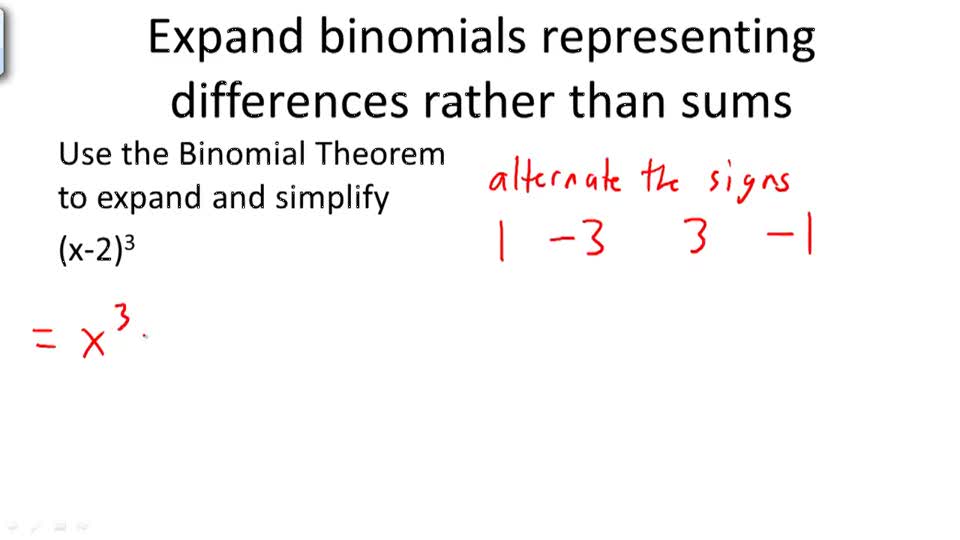 Binomial Coefficients and Expansions - Example 4 ( Video ...
