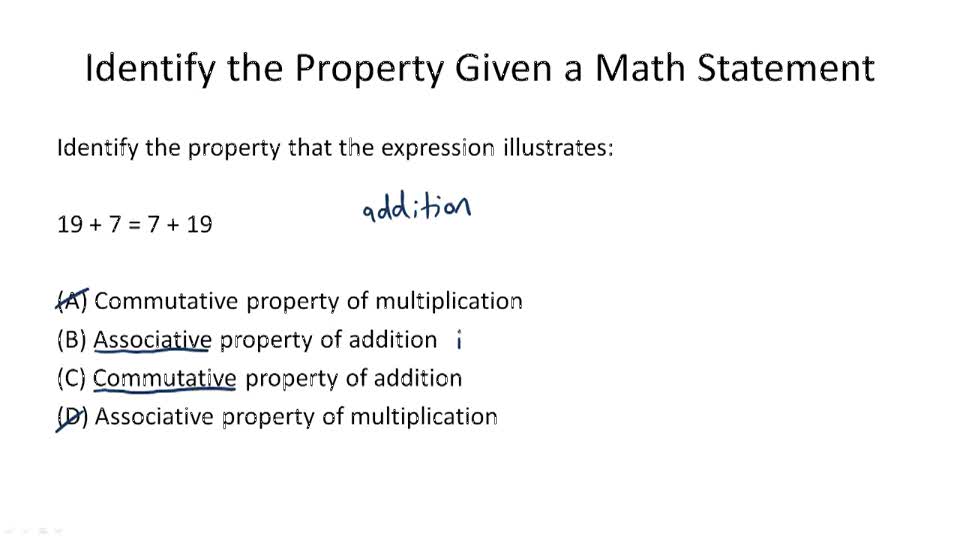 Identifying Properties of Real Numbers - Example 1 ( Video ) | Algebra ...
