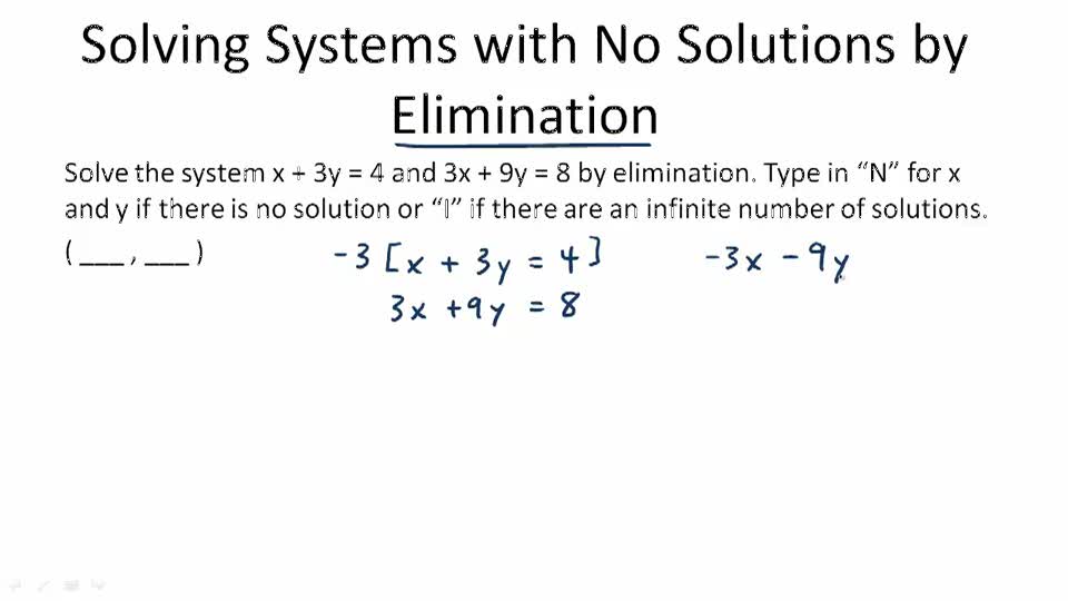 Solving Systems with No Solutions - Example 2 ( Video ) | Algebra | CK ...
