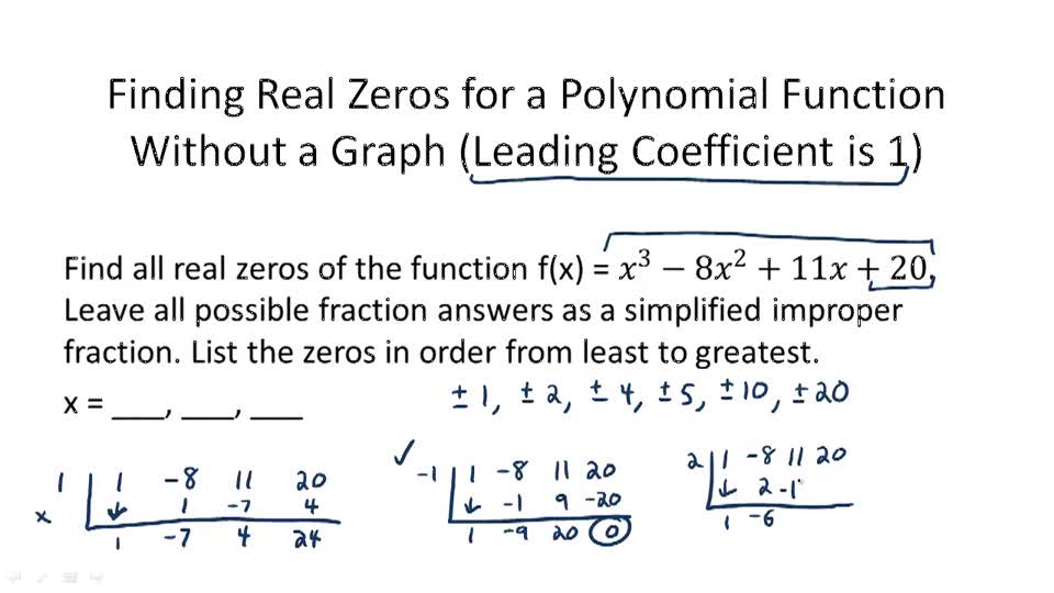 Applying the Rational Zero Theorem - Example 3 ( Video ) | Algebra | CK-12 Foundation