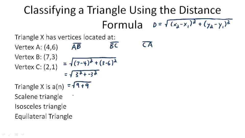 Distance Formula - Example 4 ( Video ) | Algebra | CK-12 Foundation