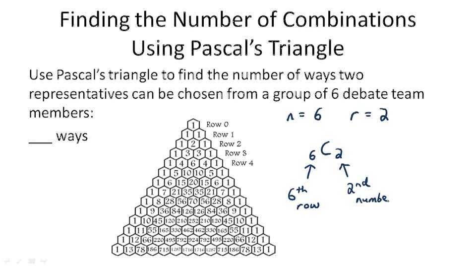 Pascal s Triangle Binomial Expansion Video Probability CK 12