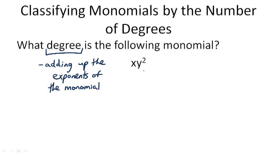 Identifying and Classifying Monomials - Example 2 ( Video ) | Algebra ...