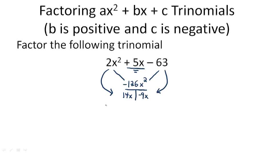 Factoring ax^2 + bx + c Trinomials (a is positive) - Example 4 ( Video ) | Algebra | CK-12 ...